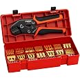 PEBA Spade Connectors Crimping Tool Kit, Crimper 0.25-2.5mm²(AWG 24-14 ...