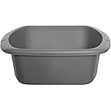 New Kitchen Whitefurze Silver Small Rectangular Washing Up Bowl Plastic ...