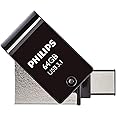 Philips 2-in-1 OTG Édition Ultra Speed clé USB-C/USB 3.1 Double Lecteur ...