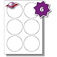Label Planet® 6 Per Page/Sheet, 5 Sheets (30 Round Sticky Labels ...