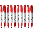 Sharpie Permanent Markers | Fine Point | Red Ink | Pack of 10 : Amazon ...
