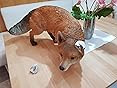 Real Life XL Prowling Fox Garden Ornament (SizeA): Amazon.co.uk: Garden ...