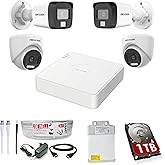 TVT 4 Channel DVR with 2.4 MP 2 Outdoor and 2 Indoor Full HD Cameras ...