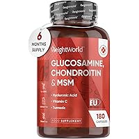 Glucosamine and Chondroitin High Strength -180 Tablets Enriched with MSM and Vitamin C ...