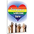 ZOCO - Everyone is Welcome Here Poster - 12" x 18" Laminated ...