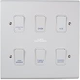 Customised Grid Switch Kitchen Control Panel - 4 Gang (White) : Amazon ...
