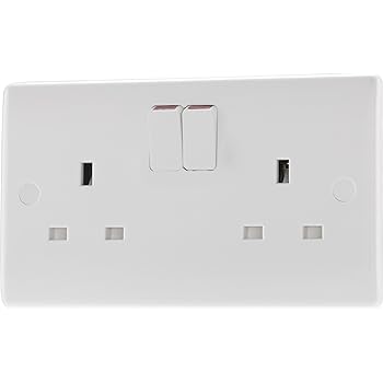 Double Wall Socket & Back Box Pattress. Twin 2 Gang Switched Plug ...