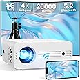 AKIYO Mini Projector 4K, 2025 Upgraded 20000 Lumen WiFi6 Bluetooth5.2 ...
