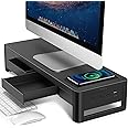 Meatanty 3 In 1 Monitor Stand Riser with 2 Storage Drawers,1 Wireless ...
