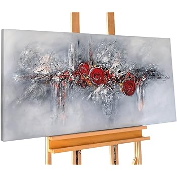 KunstLoft® Acryl Gemälde 'Pearls and Roses' 120x60cm | original handgemalte Leinwand Bilder XXL ...