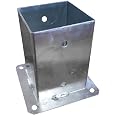 4 x Bolt Down Square Bracket for Pergola Posts Heavy Duty Hot-Dip ...