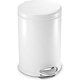simplehuman CW1319 6L Round Pedal Bin, Small Bin for Bathroom Bedroom ...