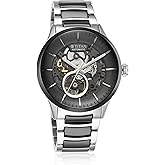 Buy Titan Ceramic Fusion Automatic Black Dial Two Toned Silver ...