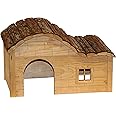 Kerbl Nature Plus House with Gently Curved Roof, Brown, 30 x 20 x 20 cm ...