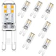 DAIHHZA G9 LED Bulbs 2W Warm White 2700K, Equivalent to 10W/20W Halogen, 360° Beam Angle, Non ...