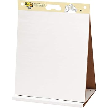 Table-Top Flipchart Easel Pad with Foldout Marker Tray 20 sheet (20in x ...