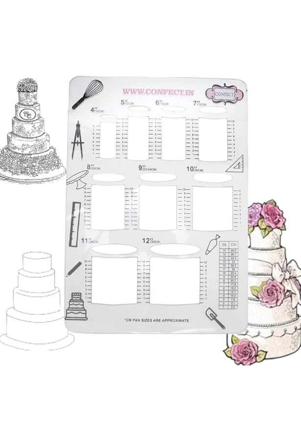Square Wedding Cake Sketch Template