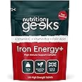 Iron Tablets High Strength - Energy Tablets with Vitamin C, B12 & Folic ...