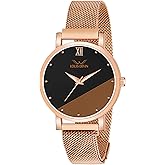 LOUIS DEVIN LD-L144-BLU-CH Mesh Blue Dial Silver Band Stainless Steel ...