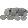18 Pieces Flat pebbles for painting,3-5 cm Smooth stones for painting ...