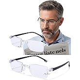 Buy Adjustable Focus Reading Glasses for Men & Women – +0.5 to +2.5 ...