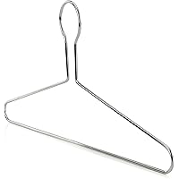 Hangerworld 10 Heavy Duty Safety Hangers 43cm Chrome Hotel Hangers for ...