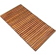 Deuba® Wooden Bath Mat | FSC® Certified Acacia Wood | Non Slip Shower ...
