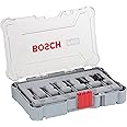 Bosch Professional 6 pcs. Straight Router Bit Set (for Wood, Ø 8 mm ...