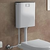 LUXART White Dual Flush Tank 8 LTR Water Capacity Polypropylene Tank ...