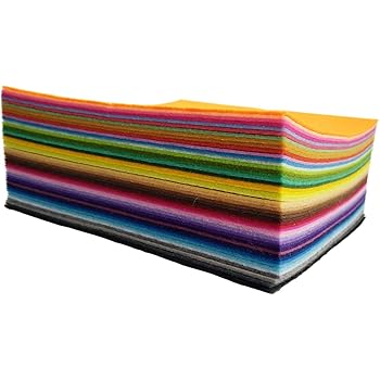 48Pcs Filzstoff Farbig Bastelfilz Steif Vliesstoff DIY Handwerk ...