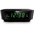 PHILIPS Digital Alarm Clock Radio for Bedroom with FM Radio, LED ...
