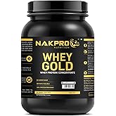 NAKPRO Gold Whey Protein Concentrate 80%, 1kg Unflavoured | 28g Protein ...
