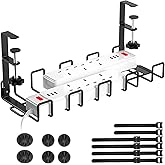 Mokani Cable Management Under Desk Tray No-Drill Wire Organiser Clamp ...