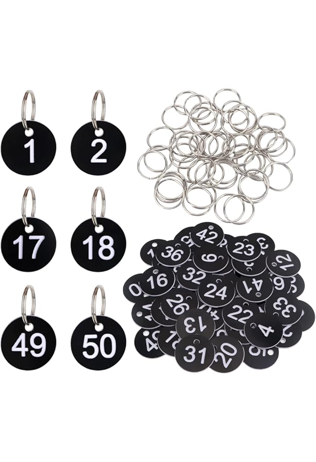 Numbered Acrylic Key Tags Round, 58% OFF | www.pinnaxis.com