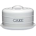 KitchenCraft Living Nostalgia LNCTGRY Airtight Cake Storage Tin / Cake ...