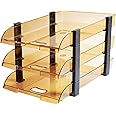 Omega 1758/U3 Unbreakable Executive File Tray (Set of 3 Tray) Smoky Use ...