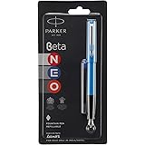 Parker Beta Neo CT | Fountain Pen | Body Color - Red | Ink Color - Blue ...