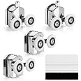 Belle Vous 4 Pack of Shower Door Wheel Rollers Runners - 23mm Diameter ...