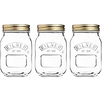Ravenhead 0.5 Litre Kilner Preserve Jar, Sleeve of 3 : Amazon.co.uk ...