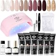 Modelones Polygel Complete Nail Gel Manicure Kit with 20W UV Lamp 6 ...