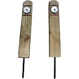 6 x 18 inch (45cm) Timber Reflective Keep Off Grass Verge Posts ...