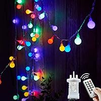 Fairy Lights Plug in 120 LEDs, 15M/49ft Globe String Lights, 8 Modes ...