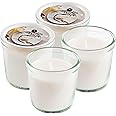 Ikea JAMLIK Cream Scented Candles in Glass Jars, Vanilla & Warm Milk, 7 ...