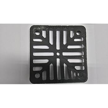 6" Black Drain Cover Square Gulley Grid / Plastic Drainage Grille Gully ...
