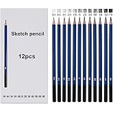 OWLKELA 12 Pezzi Matite, Matite 2H H F HB B 2B 3B 4B 5B 6B 7B 8B ...