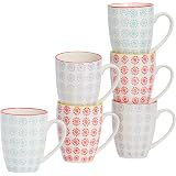 Nicola Spring 6 Piece Hand-Printed Tea and Coffee Mug Set - Japanese ...