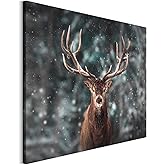 Amazon.de: Revolio 120x80 cm Leinwandbild Wandbilder Wohnzimmer Modern Kunstdruck Design ...