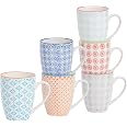 Nicola Spring 6 Piece Hand-Printed Tea and Coffee Mug Set - Japanese ...