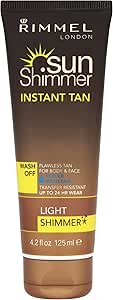 Sunshimmer Water Resistant Instant Tan Wash Off Shimmer - Light ...