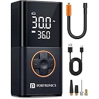 Portronics Vayu 2.0 Rechargeable Tyre Inflator with 150 PSI Pressure ...